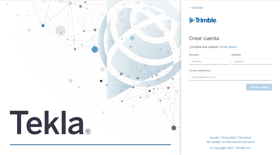 Crear una cuenta Trimble Identity Profesional – Construsoft